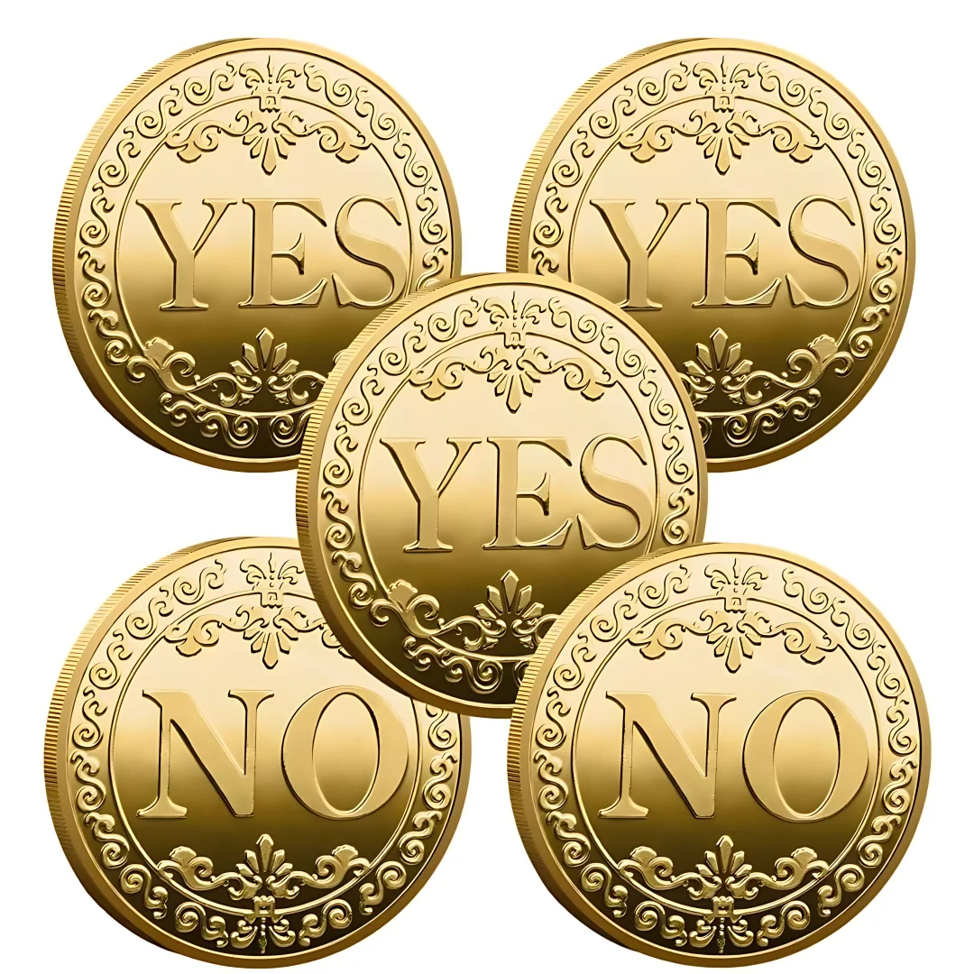 YES-NO-Decision-Coins-Magic-Coin-Collections-Good-Luck-Vintage-Antique ...