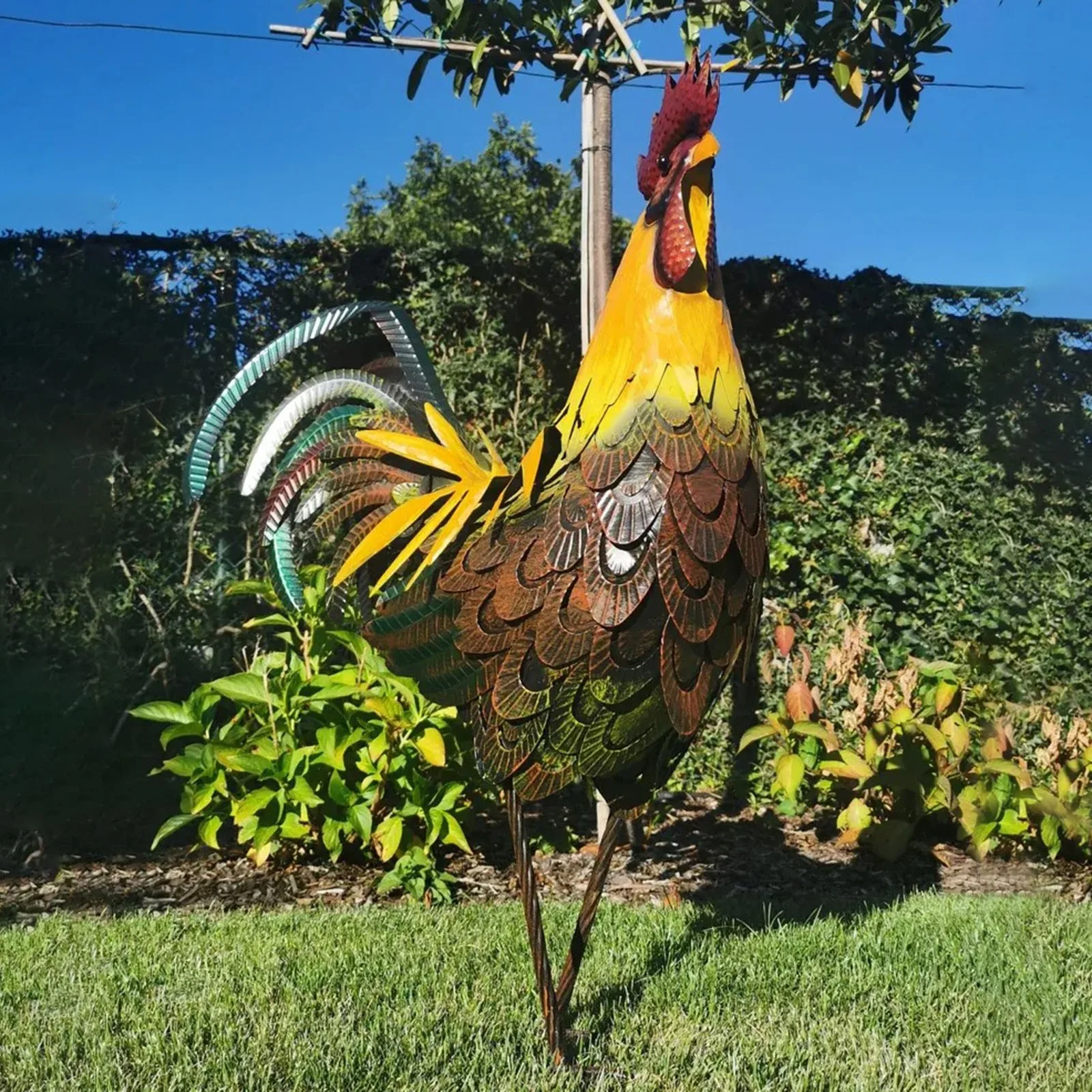 3D-Metal-Rooster-Sculpture-Craft-Rooster-Statues-Yard-Art-Decor-Iron ...