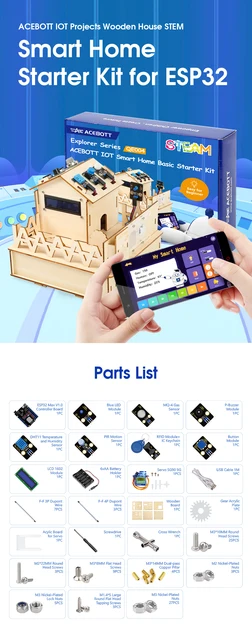 3D Wooden Puzzles IoT Smart Factory STEM Kit For Kids & Teens - Arduino ...