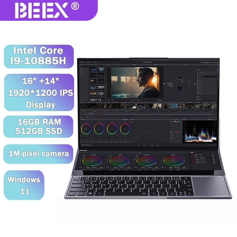 BEEX-16-Inch-Dual-Screen-Portable-Laptop-i9-Processor-External-GPU ...