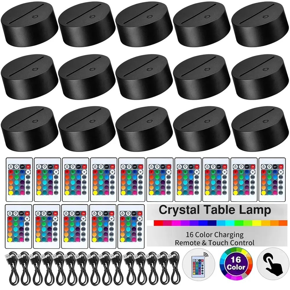 Base-de-luz-LED-nocturna-3D-10-15-piezas-l-mpara-acr-lica-con-control ...