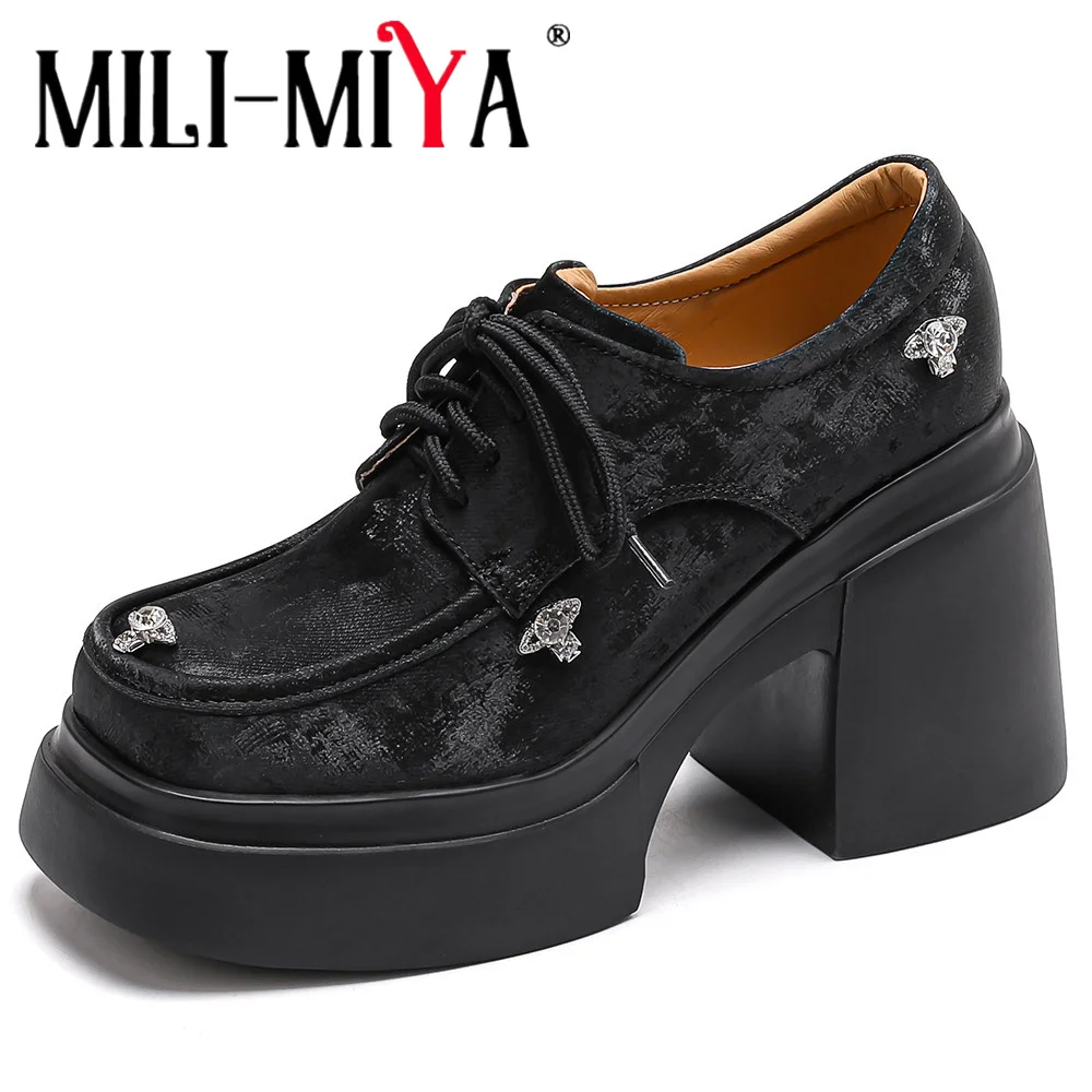 MILI-MIYA New Arrival Women Cow Leather Pumps Ultra Light Rubber Foam ...