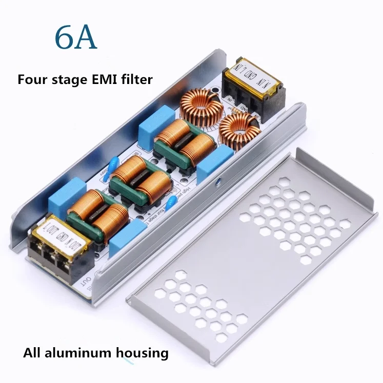GHXAMP AC110V-250V Ultra-thin Four Stage EMI Electromagnetic ...