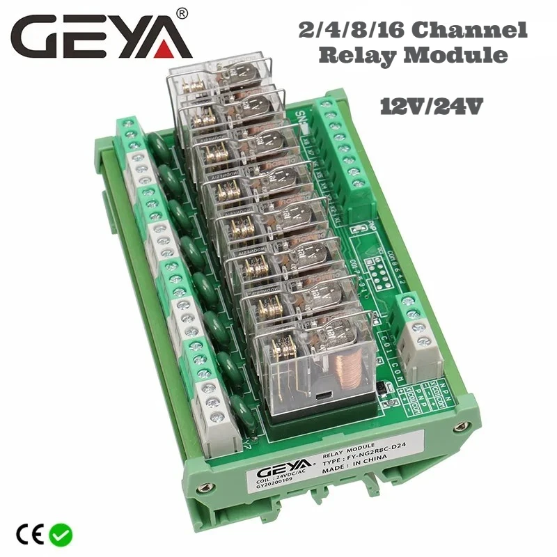 GEYA NG2R 2/4/8/16 Channel Relay Board 12V 24V Relay Board Remote ...