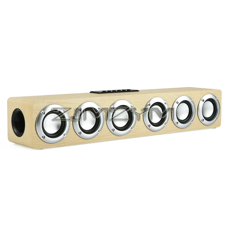 6 Horns Bluetooth-compatible Speaker Computer Wood Home Wireless ...