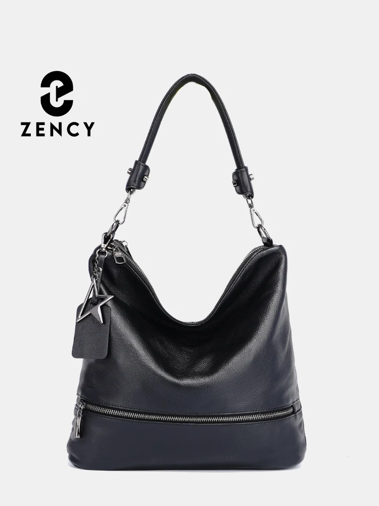 Zency-Women-Genuine-Leather-Tote-Shoulder-Bag-Elegant-Handbag-Large ...