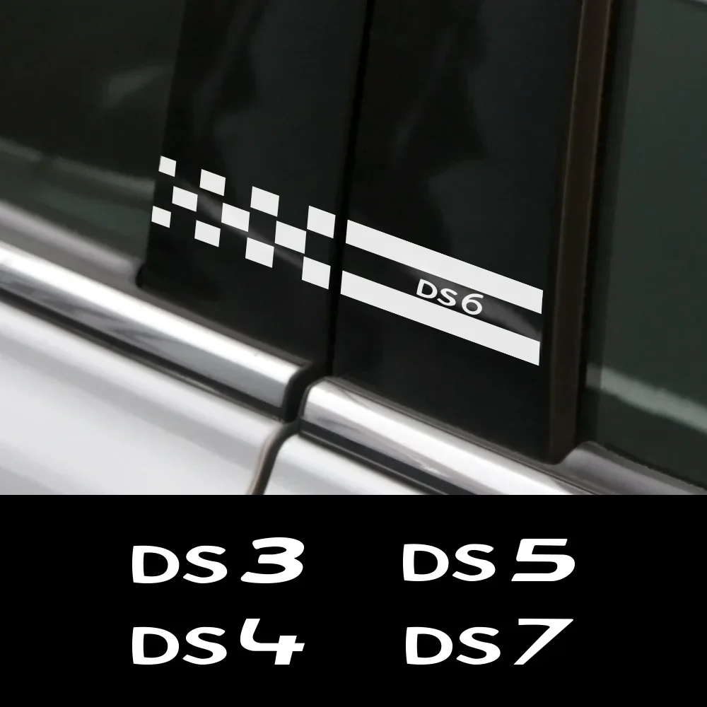 2Pcs-Car-B-Pillar-Stickers-For-Citroen-DS-DS3-Cabrio-DS4-DS5-Prestige ...