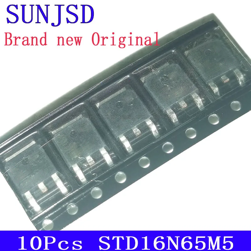 Original 10Pcs STD16N65M5 MARK 16N65M5 DPAK 16A650V N channel ...