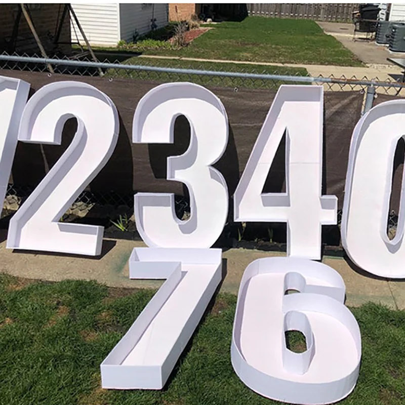 73cm Large Number Mosaic 0 9 Balloon Filling Box DIY Birthday Frame ...