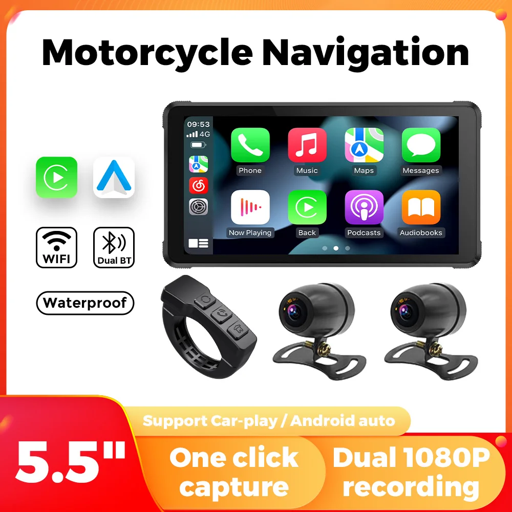 5-5-Portable-Motorcycle-LCD-Display-Navigation-IPX7-Waterproof-Wireless ...