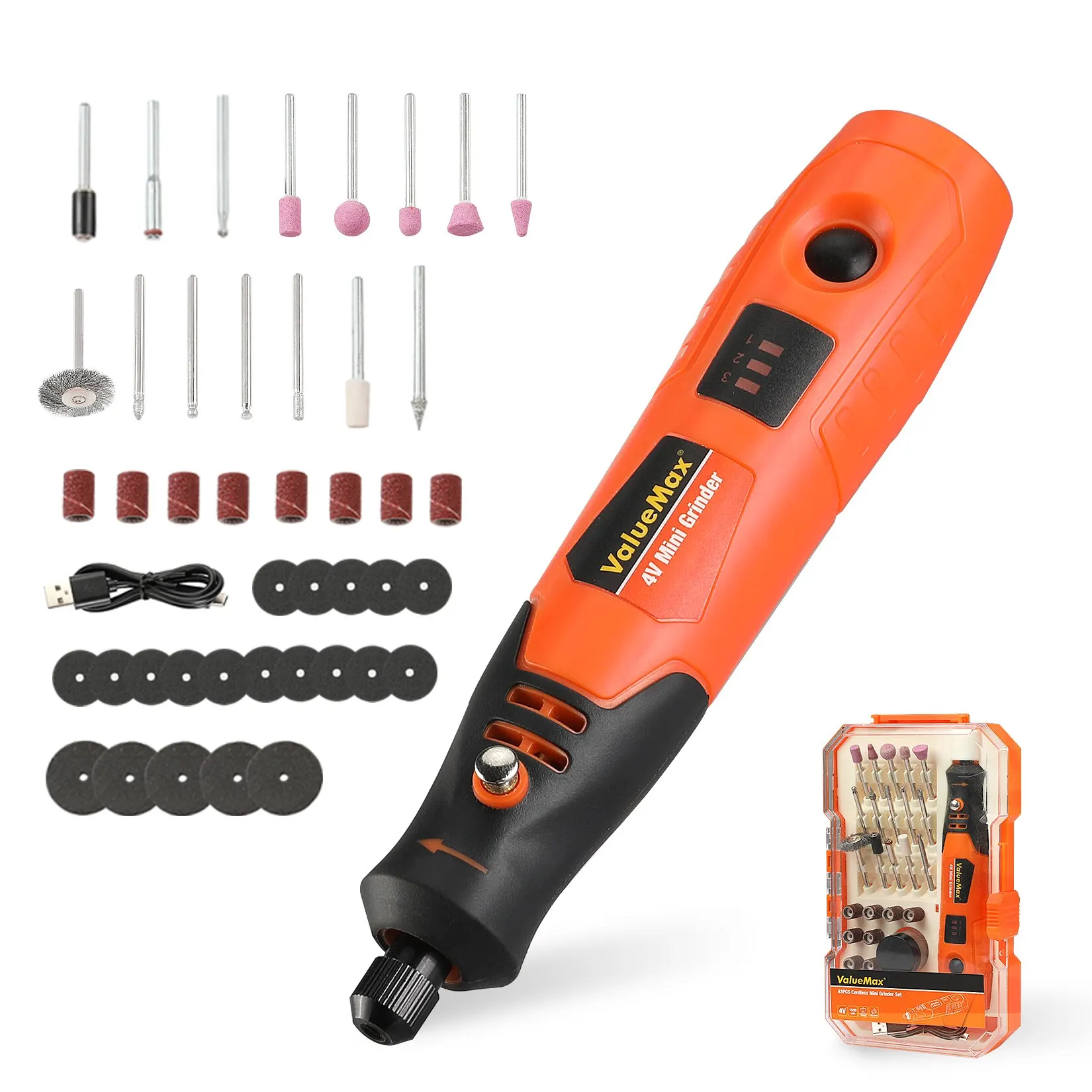 ValueMax 4V Electric Mini Grinder Set Drill USB Charging Rotary Tools ...