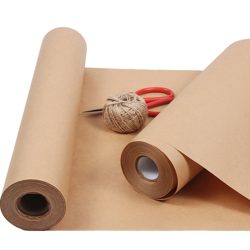 1-Roll-DIY-Painting-Wrapping-Brown-Brown-Kraft-Paper-Rolls-Wrapping ...