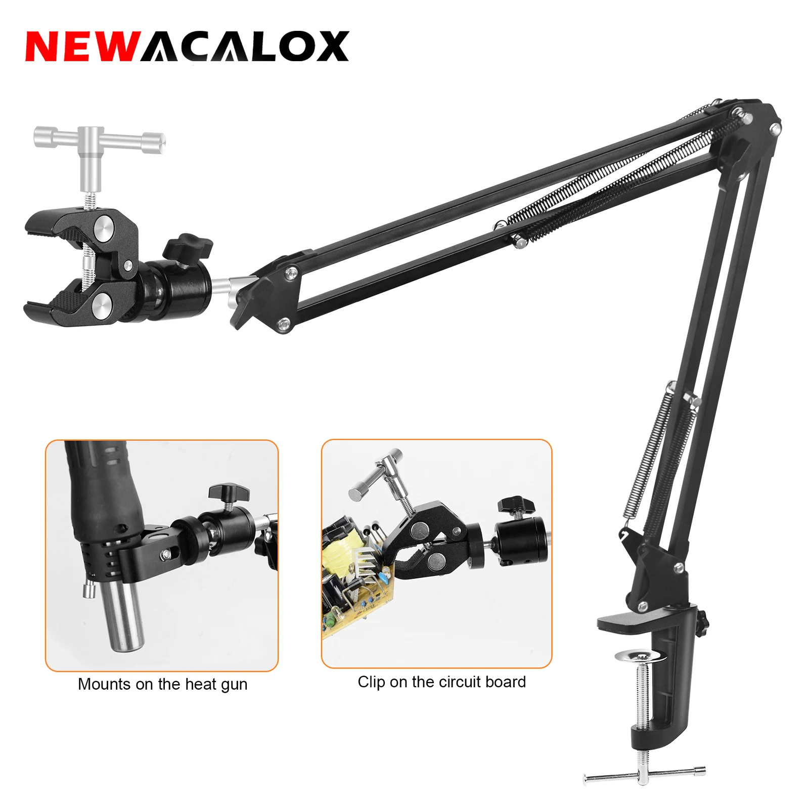 NEWACALOX-Soldering-Third-Hand-Tool-Adjustable-Heat-Gun-Frame-PCB ...