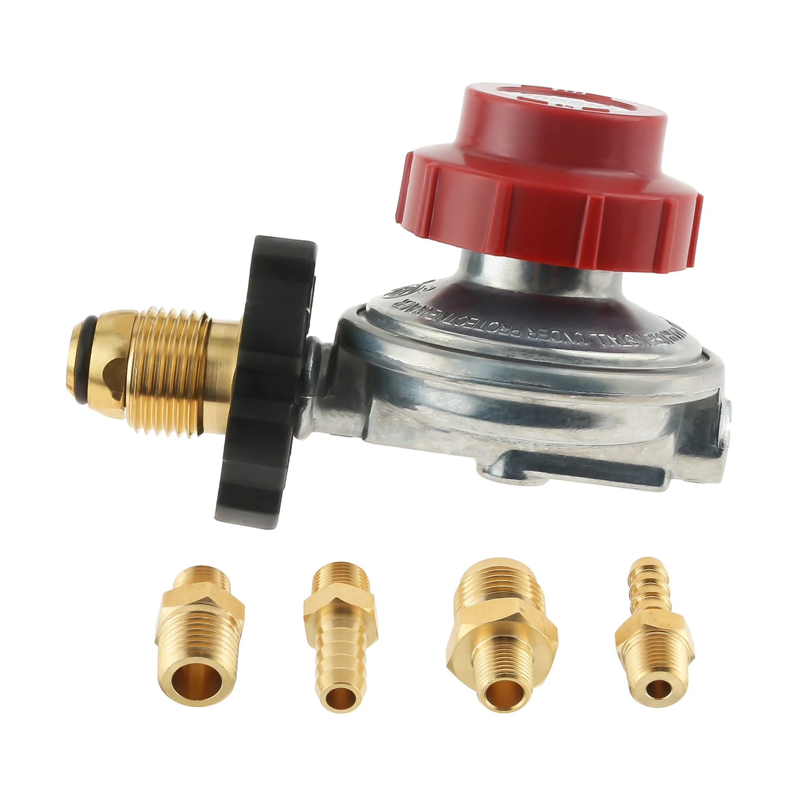 Adjustable 0-20PSI POL High Pressure Propane Regulator Valve Kit,1/4 ...