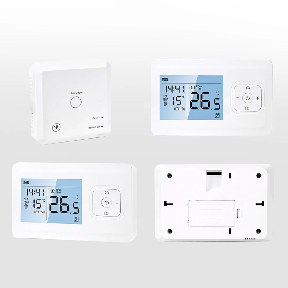 Thermostat Régulateur,Thermostat programmable sans fil intelligent Wi-Fi,récepteur RF,commande ...