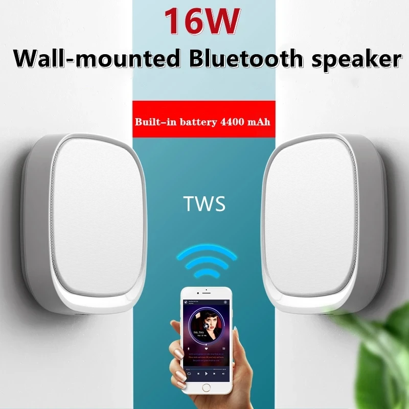 Wireless-TWS-Combination-Bluetooth-Speaker-Home-Bedroom-Wall-Mounted ...
