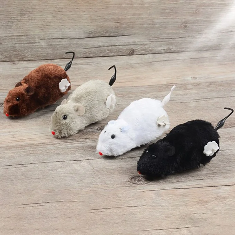 Plush-Mouse-Cat-Toy-Dog-Playing-Toy-Mechanical-Creative-Funny-Rat-Pet ...