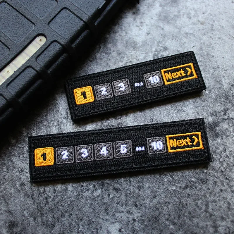 Number-NEXT-Strip-Embroidery-Patches-on-Clothes-Personalized-Tactical ...