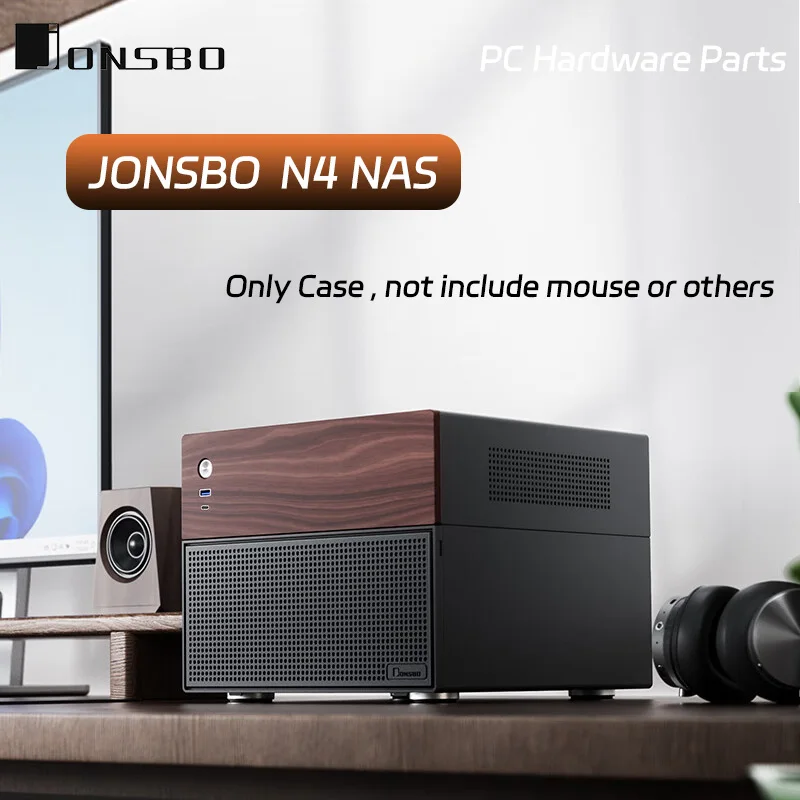JONSBO-N4-NAS-Case-ITX-Mini-Aluminum-Wood-Chassis-For-130mm-CPU-Cooler ...