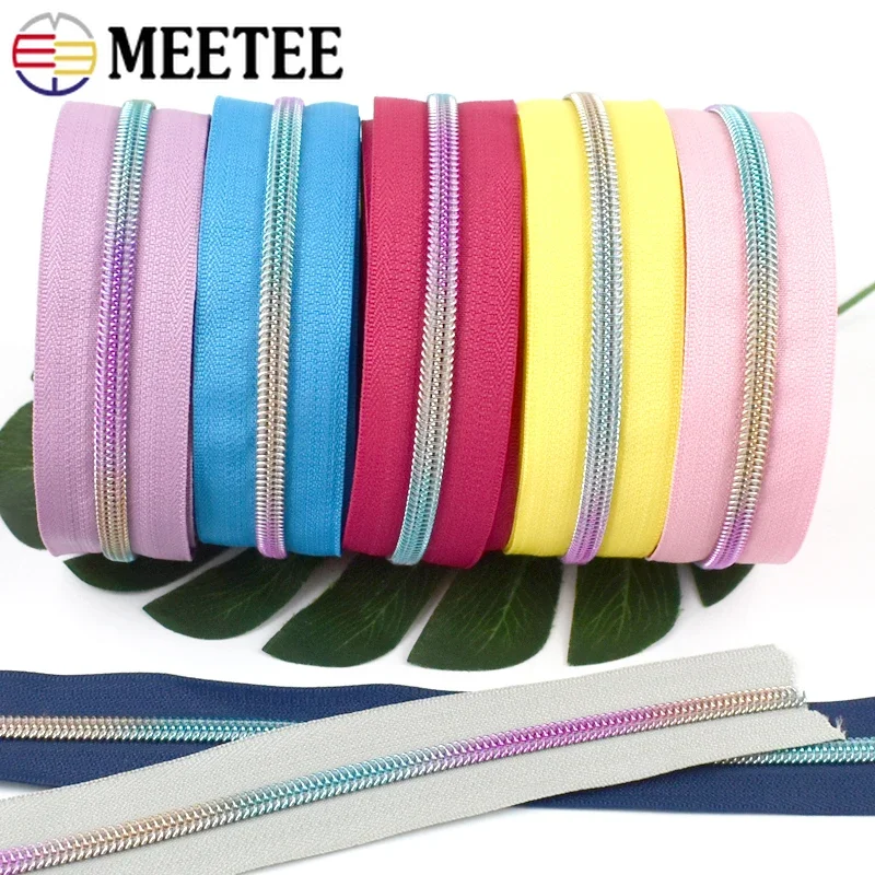2-4M-5-Nylon-Zipper-Tapes-Zippers-Puller-Slider-Bag-Pocket-Zip-Head ...