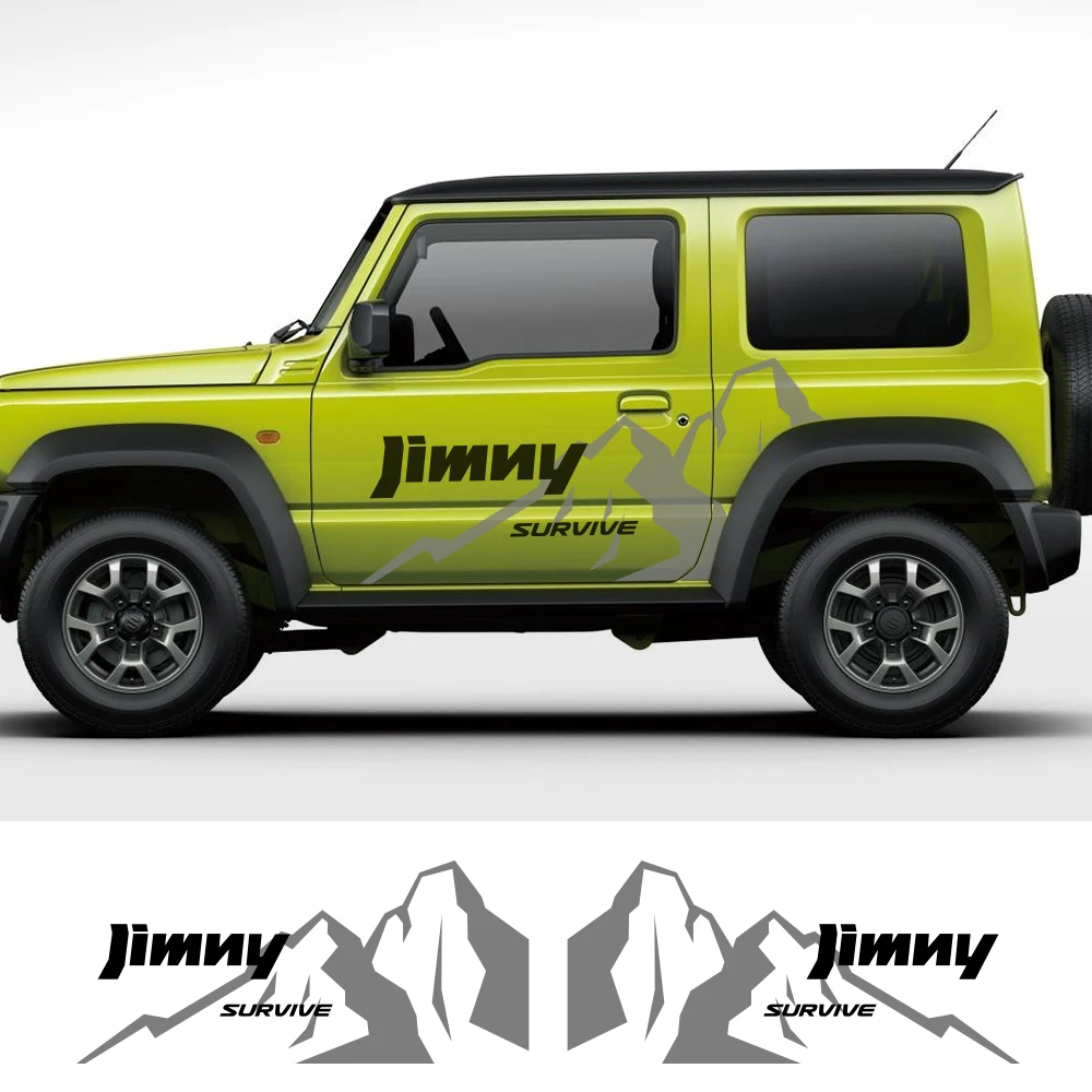 For-Suzuki-Jimny-2PCS-Car-Body-Side-Stickers-Reflective-Waterproof ...
