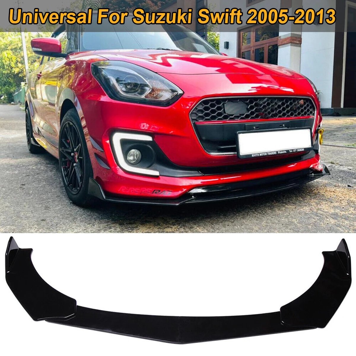 177CM-Bumper-Front-Bumper-Lip-Splitter-Spoiler-Cover-Body-Kit-Guards ...