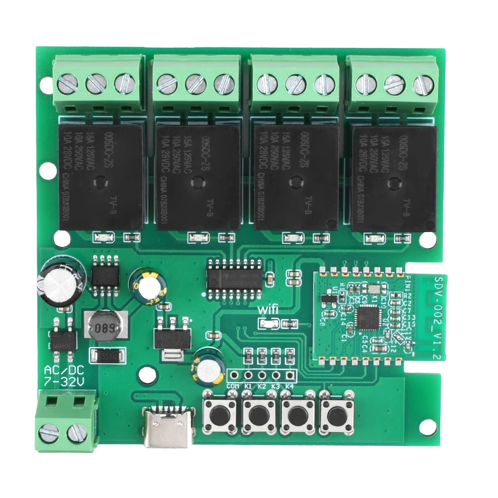 7-32V-2-4-way-Bluetooth-WIFI-Relay-Switch-Module-Type-C-Interface ...