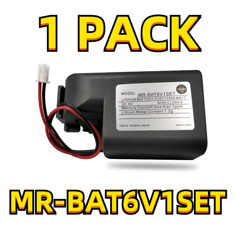 커넥터 포함 오리지널 MR BAT6V1SET MR BAT6V1 SET, 미쓰비시 서보 MR J4 6V PLC 리튬 배터리, 1 ...