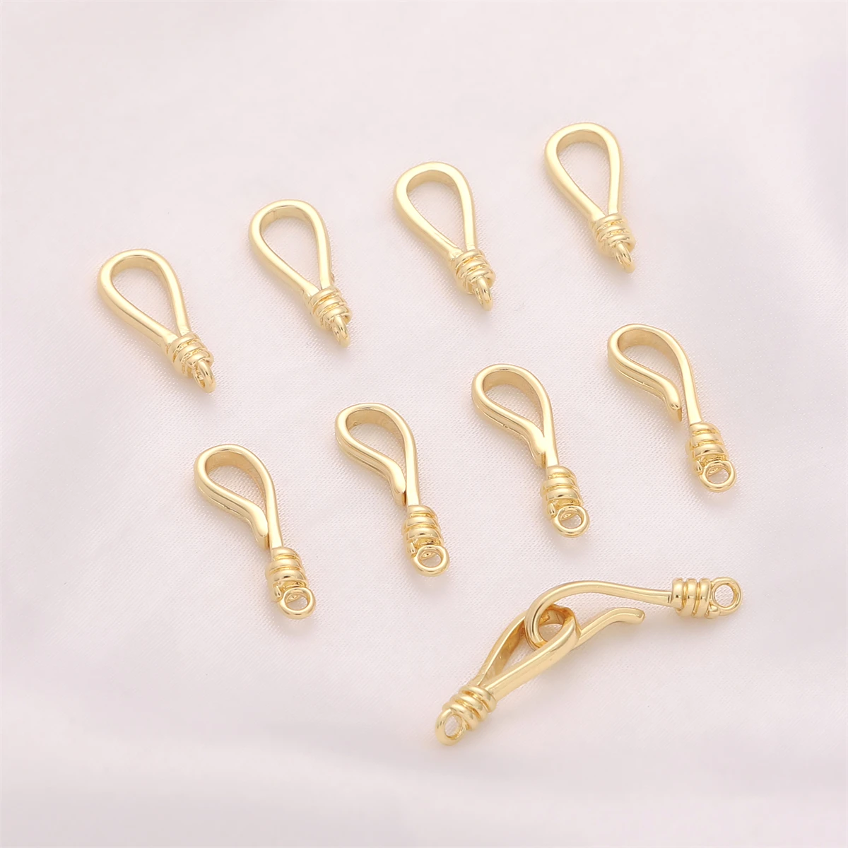 1Set-14K-Gold-Plated-Brass-Jewelry-Clasp-Chic-Fish-Hook-Clasp-for ...