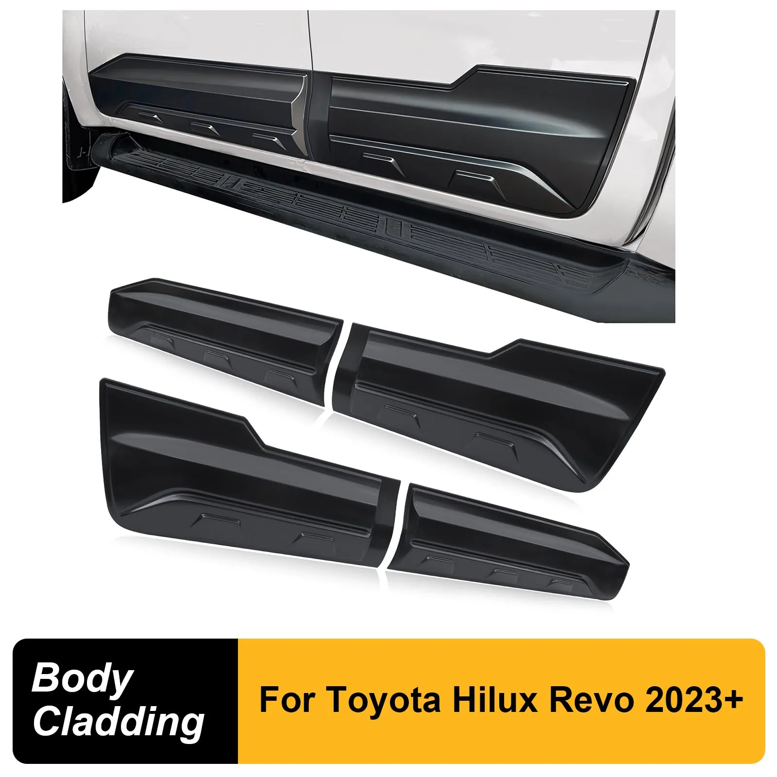 Matte Black Side Body Protector Cover Door Body Cladding Guard For ...