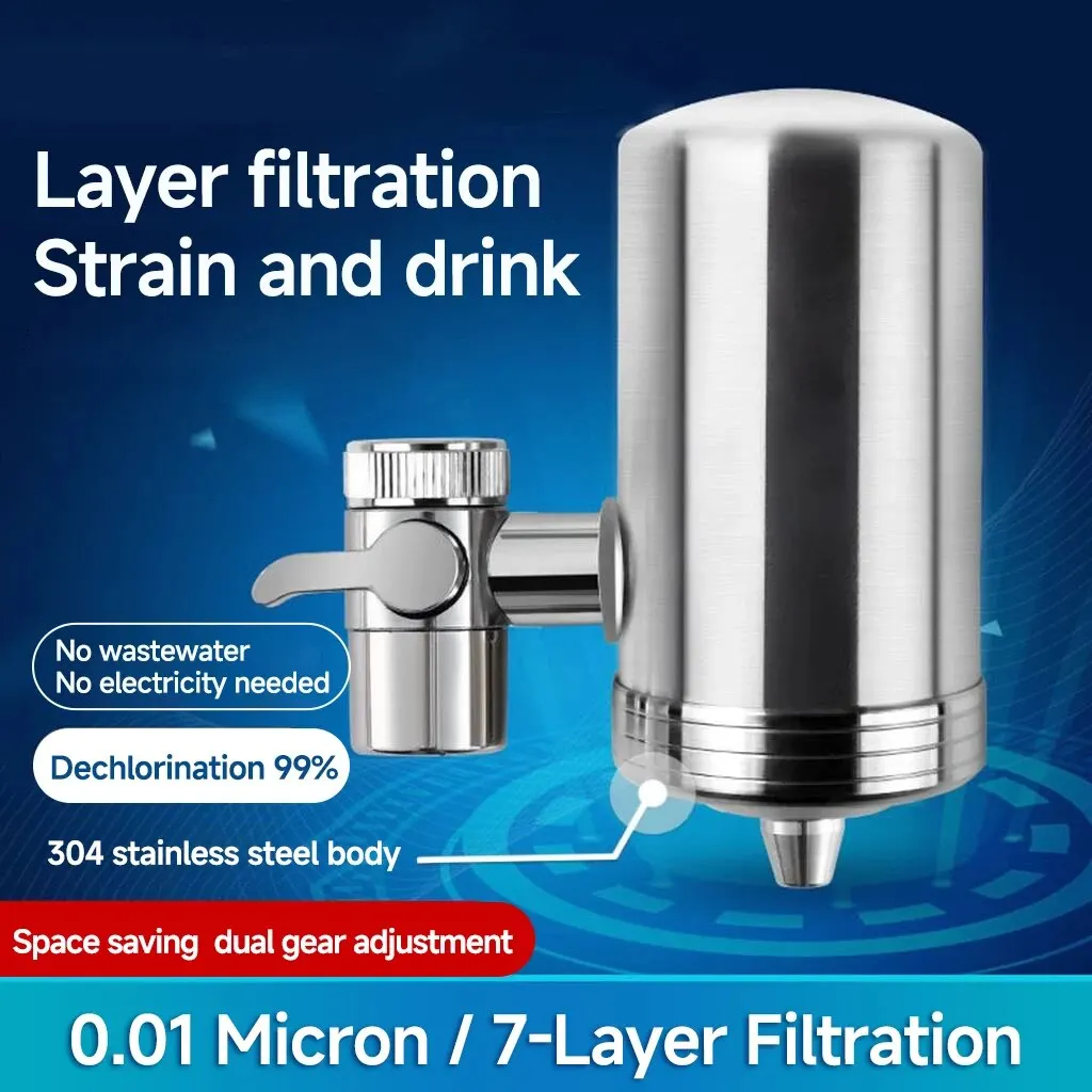 Kitchen Stainless Steel Faucet Water Filter Pre-filter Faucet Water ...