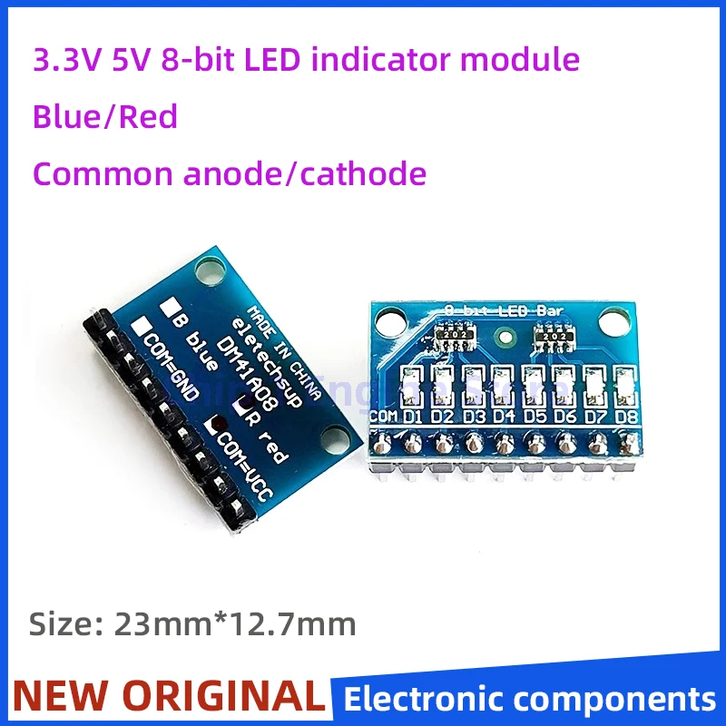 5PCS 3-24V 8 Bit Blau/Rot Gemeinsame anode/kathode LED anzeige Modul ...
