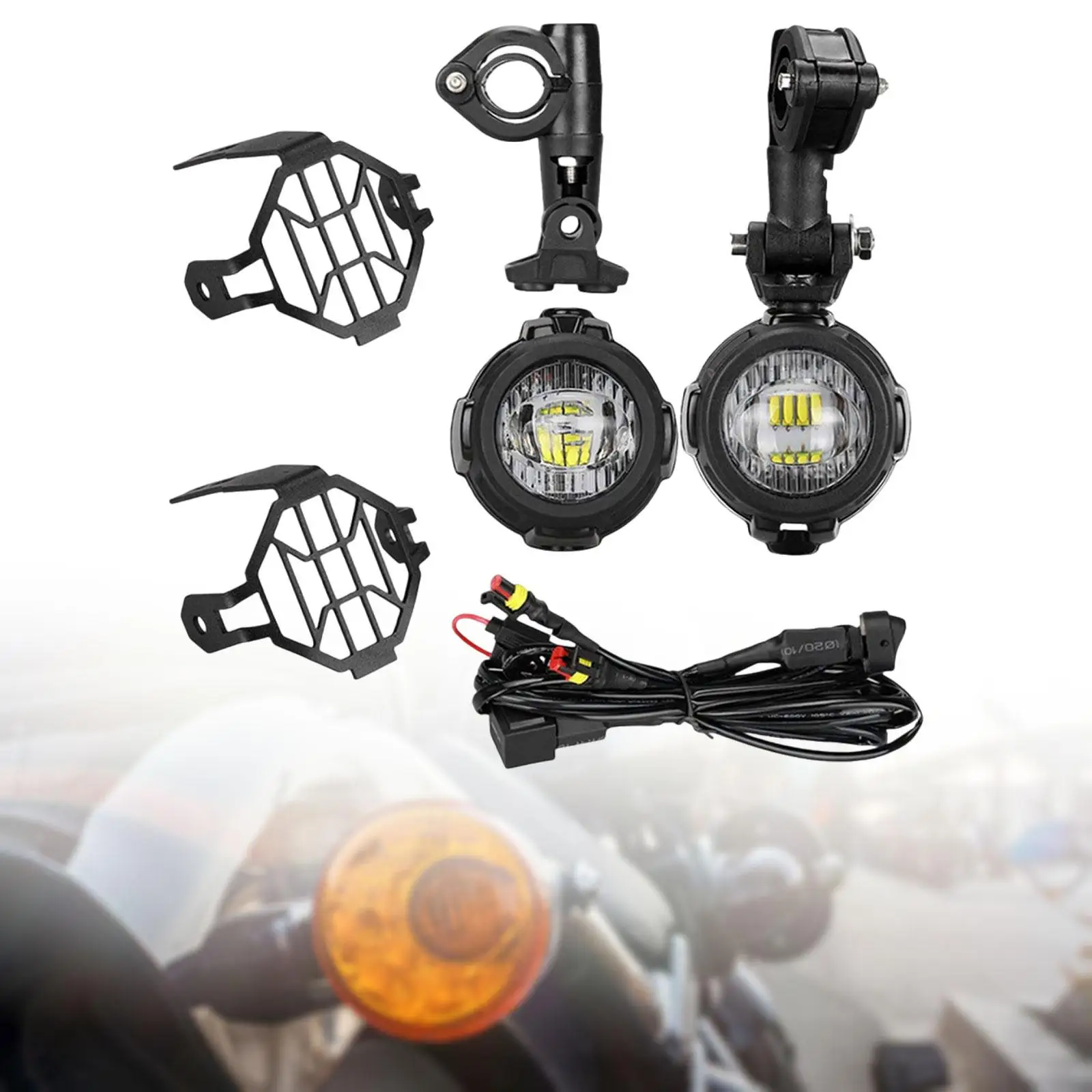 2x-Motorcycle-Fog-Lights-LED-Replacement-Work-Lights-Easy-Installation ...