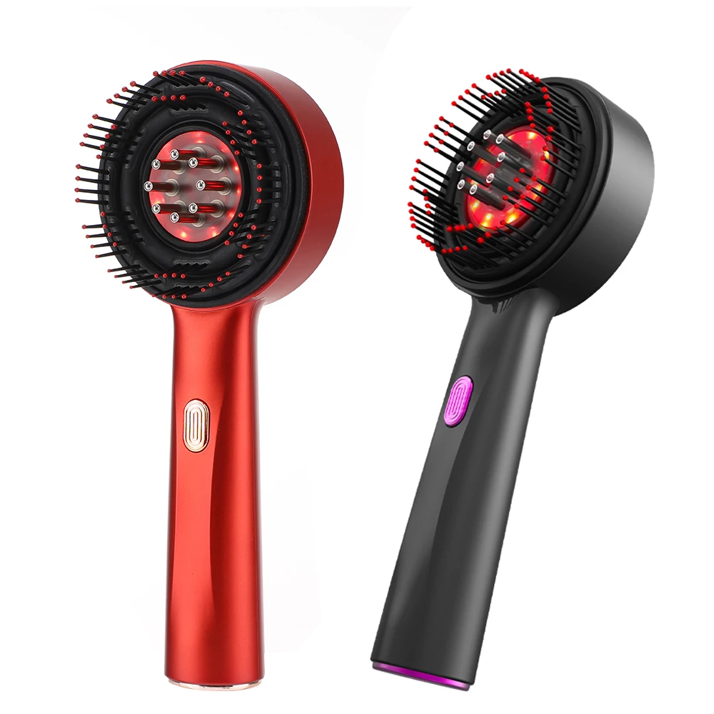 Electric-Vibration-Massage-Comb-Red-Light-Hair-Follicle-Comb-Scalp-Oil ...