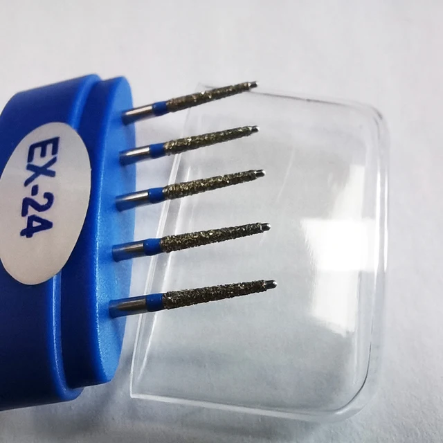 Safety End Diamond Bur For Cavity Trimming 5 pieces/box EX-24, FO-54C ...