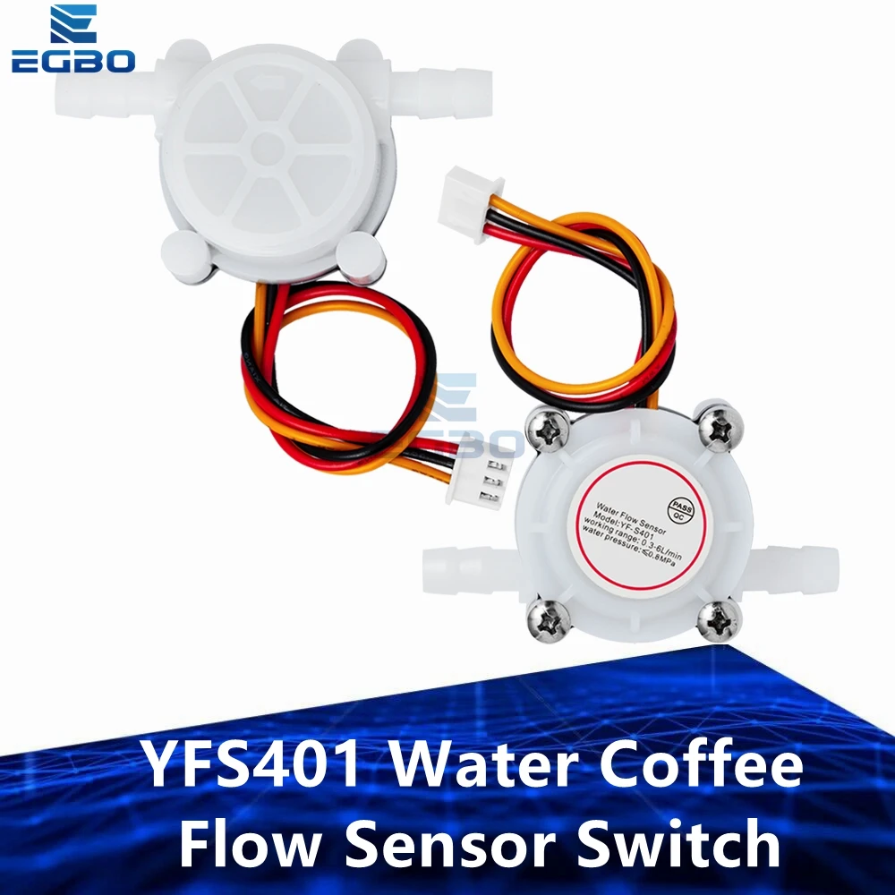 New Hot Water Coffee Flow Sensor Switch Meter Flowmeter Counter 0.3-6L/min YF-S401 YFS401