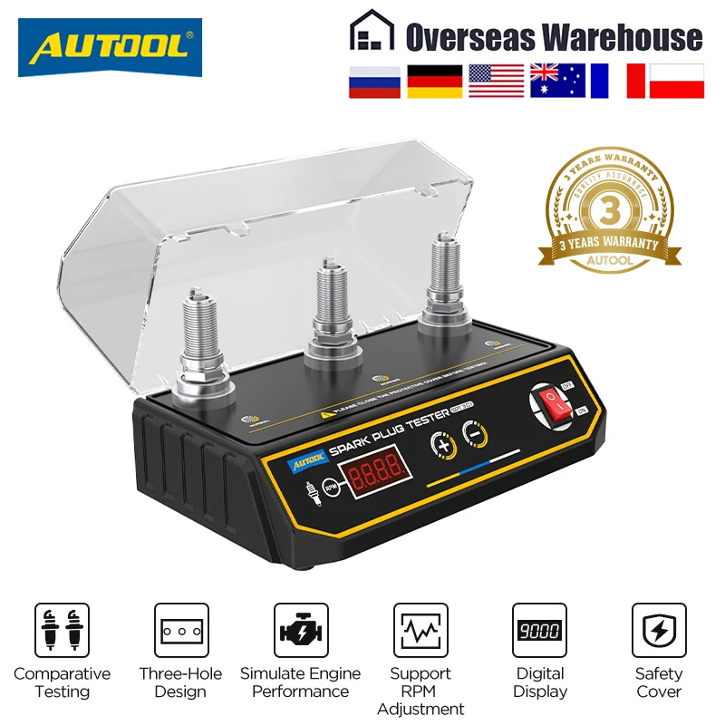 AUTOOL SPT301 Car Spark Plug Tester Ignition Testers Automotive ...