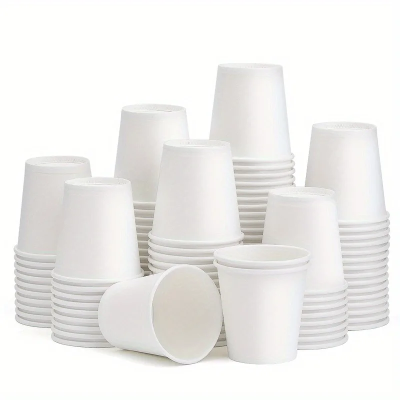 50ml Disposable Small Paper Cup White Mini Supermarket Tasting Camping ...