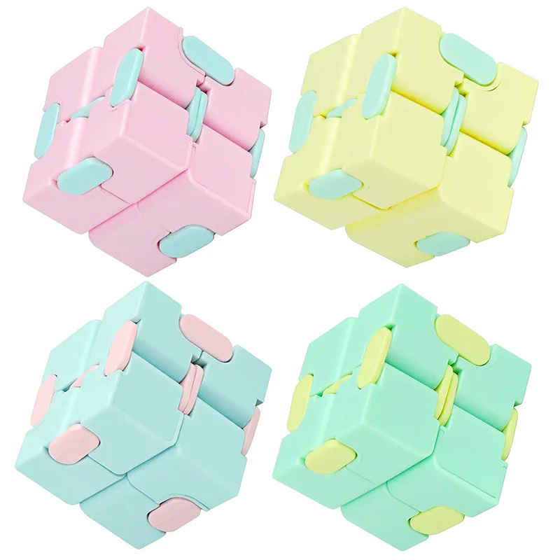 4/12pcs Magic Puzzle Cube Anti Stress Relief Toys for Adults kids Cube ...
