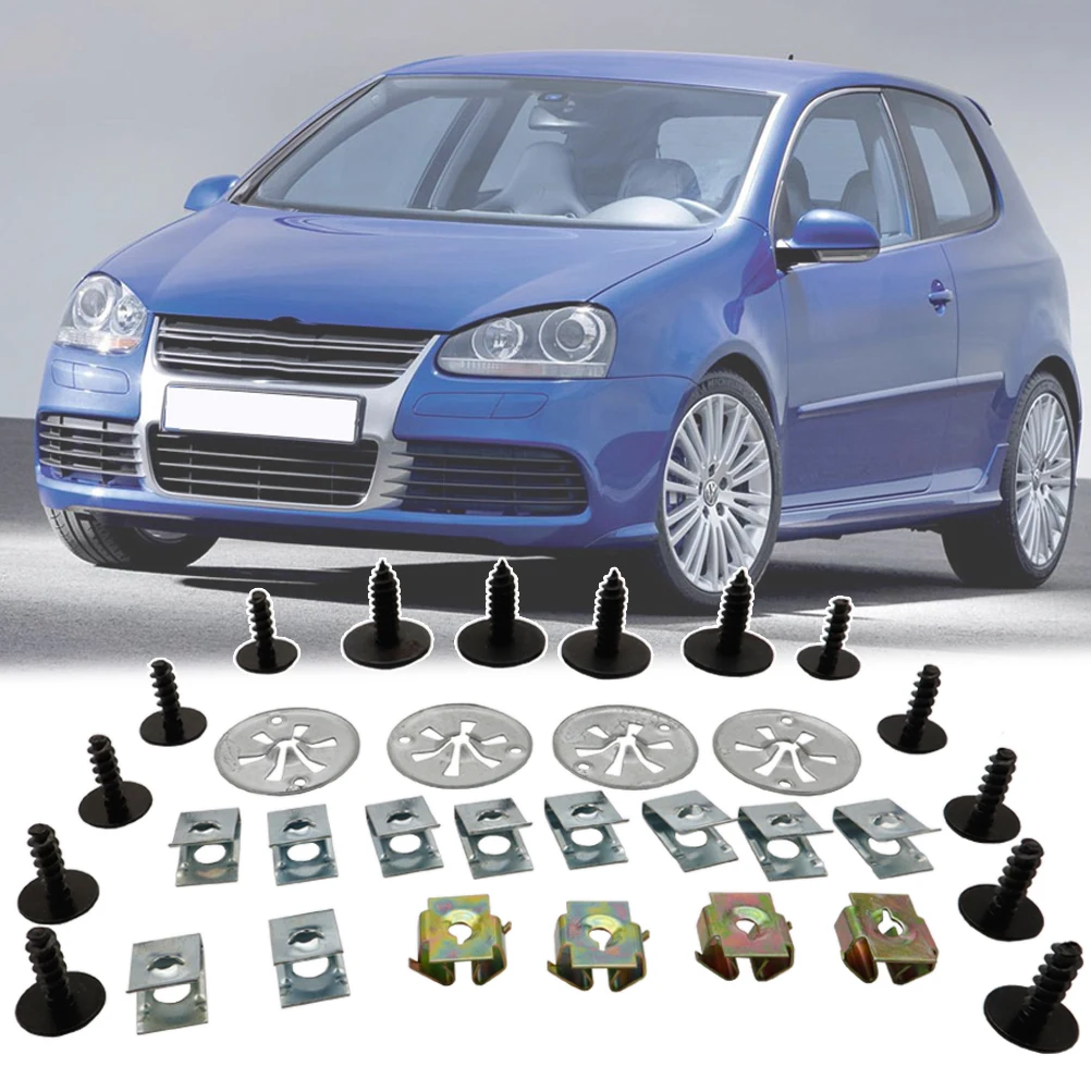 32-PCS-Car-Engine-Undertray-Cover-Clip-Bottom-Splashguard-Shield-For-VW ...