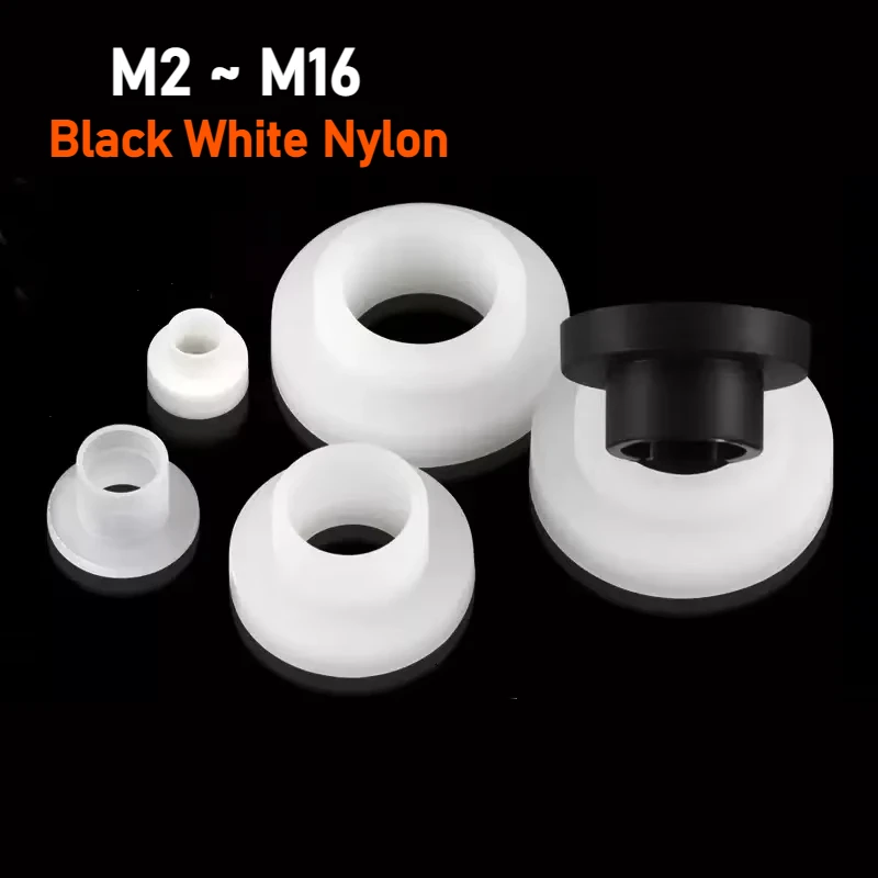 M2 M3 M4 M5 M6~M16 Black White T-Shaped Nylon Washer Plastic Step ...