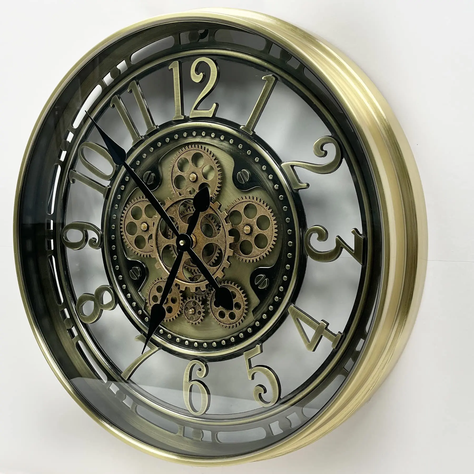 21-Inch-Large-Modern-Metal-Wall-Clocks-Real-Moving-Gears-Wall-Clock ...