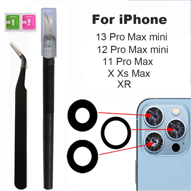 1Set-Back-Camera-Lens-Glass-For-iPhone-X-XR-Xs-11-12-13mini-Pro-Max ...