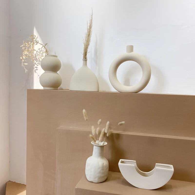 VASE,11--Vase à fleurs en céramique de Style minimaliste nordique ...