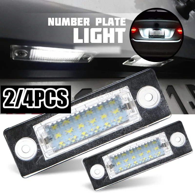 2-4pcs-Car-LED-License-Number-Plate-Lights-Lamp-For-VW-Transporter ...