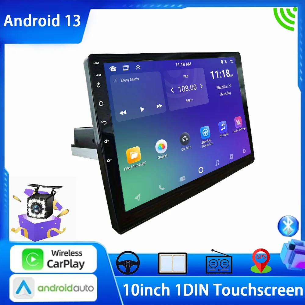 10-Inch-Car-Radio-1-Din-Carplay-Android-Auto-Multimedia-Player-HD ...