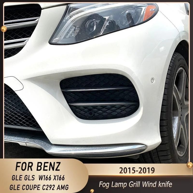 For-Mercedes-Benz-Car-Front-Bumper-Fog-Lamp-Grille-Covers-Air-Knife ...