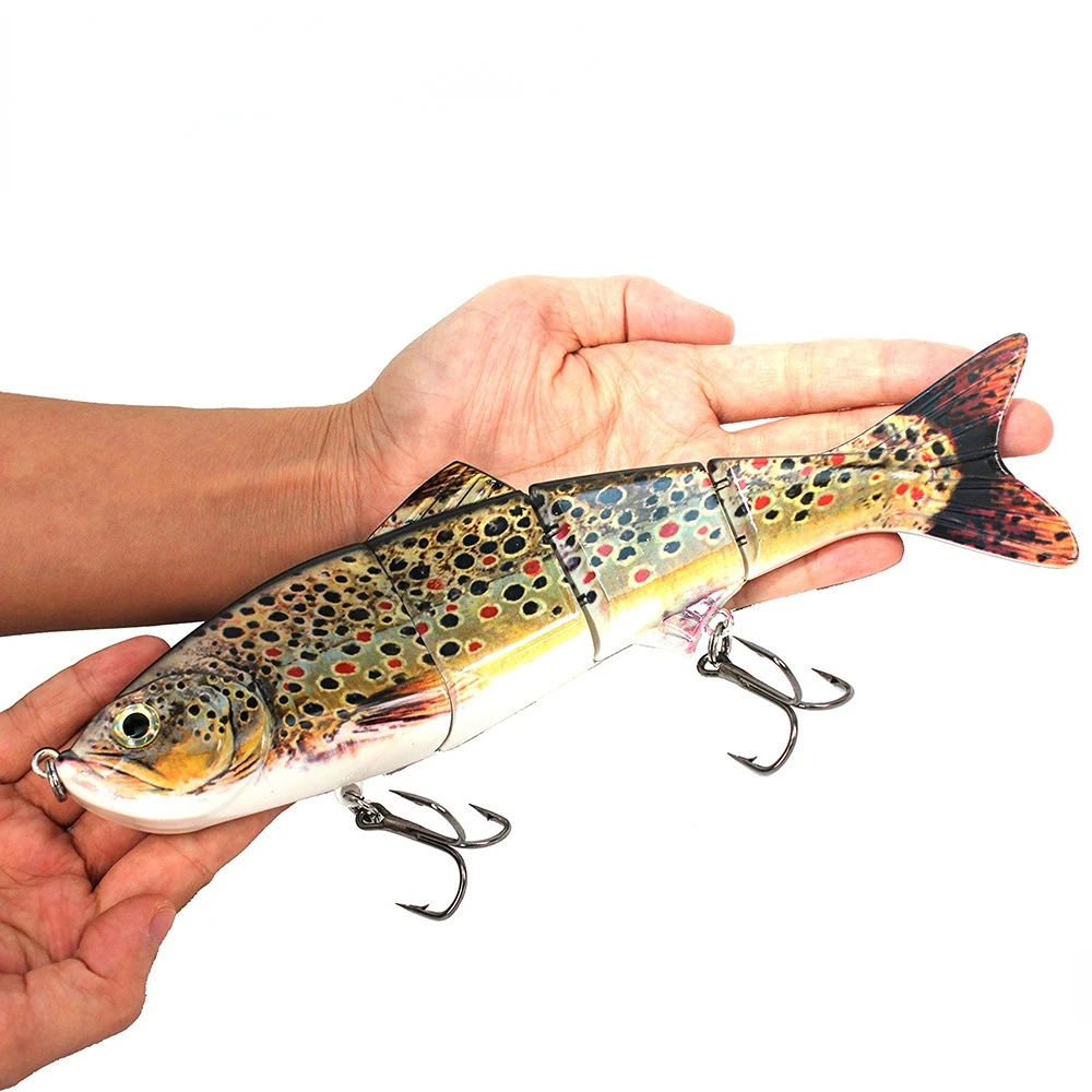25cm/9.84inch Big Fishing Lure 4 Segment Sinking Swimbait 135g ...