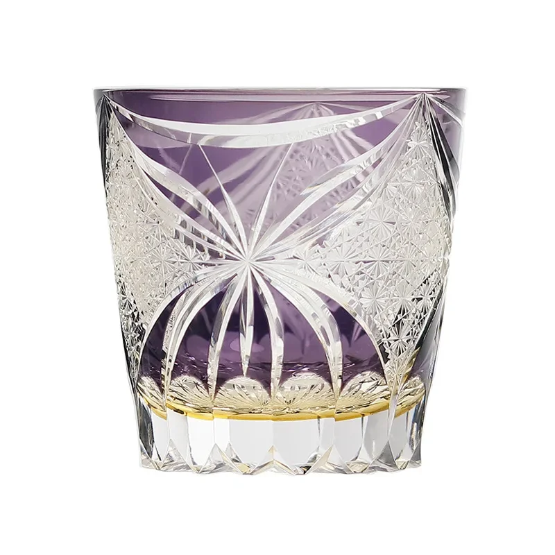 Japanese Edo cut hand-carved whiskey crystal glass wine glass hand ...