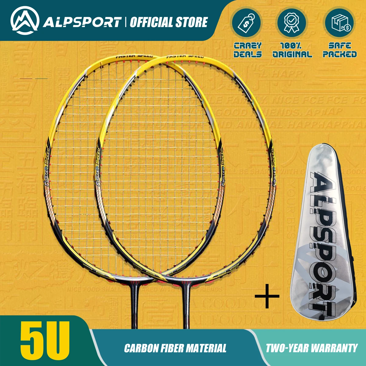 ALP-SZ-4U-Badminton-Racket-Ultra-light-T800-Carbon-Fibre-Tournament ...